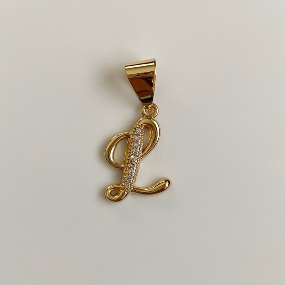Jewelry | 14k Gold Plated Linitial Pendant | Poshmark